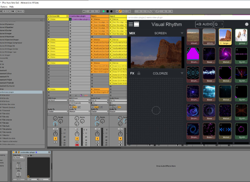 Automatic VJ mix on stage